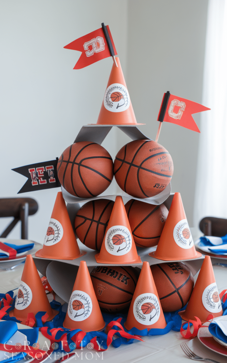15 Amazing Basketball Centerpiece Ideas - Crafty Seasoned Mom